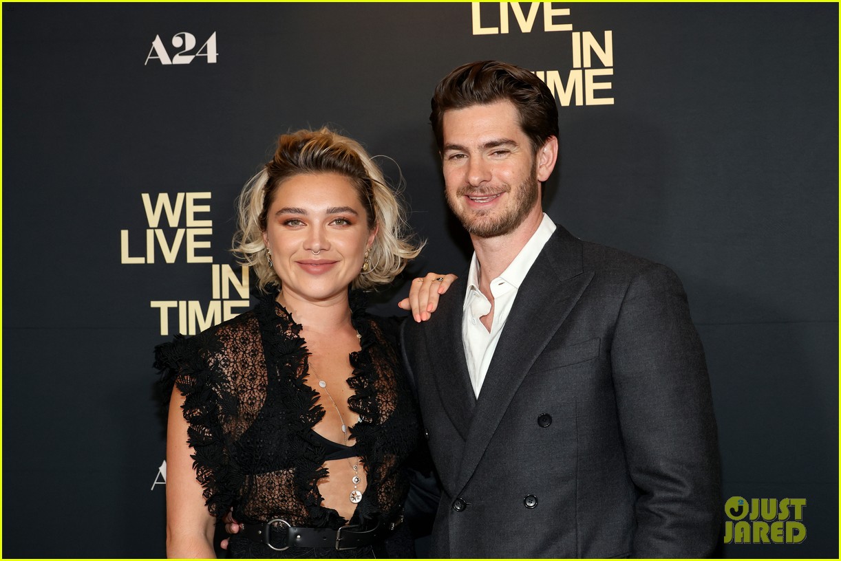 Florence Pugh Rocks Black Lace Dress for 'We Live In Time' Screening in NYC Alongside Andrew ...