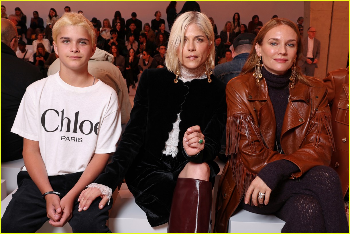 Selma Blair Twins with 13-Year-Old Son Arthur at Chloe Fashion Show in ...