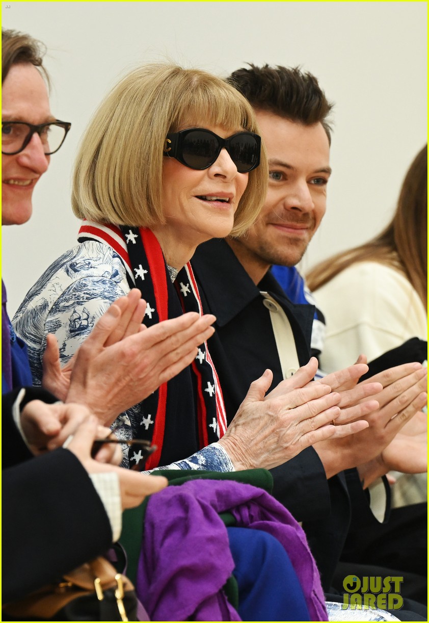 Harry Styles Makes Rare Public Appearance, Sits Front Row at SS Daley ...