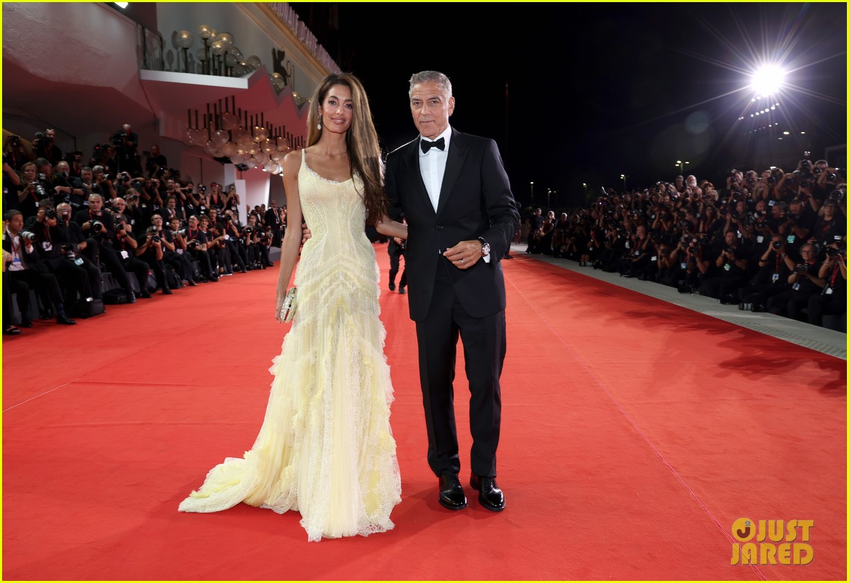 Brad Pitt & Ines De Ramon Make Public Debut at 'Wolfs' Venice Film Festival Premiere With George ...