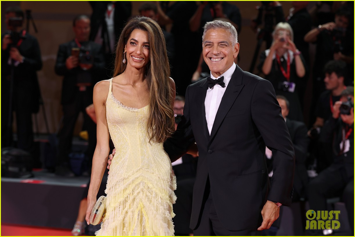 Brad Pitt & Ines De Ramon Make Public Debut at 'Wolfs' Venice Film Festival Premiere With George ...