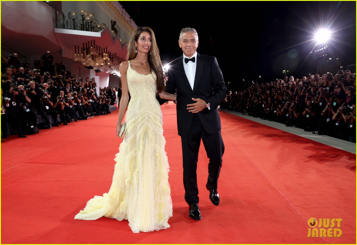 Brad Pitt & Ines De Ramon Make Public Debut at 'Wolfs' Venice Film Festival Premiere With George ...