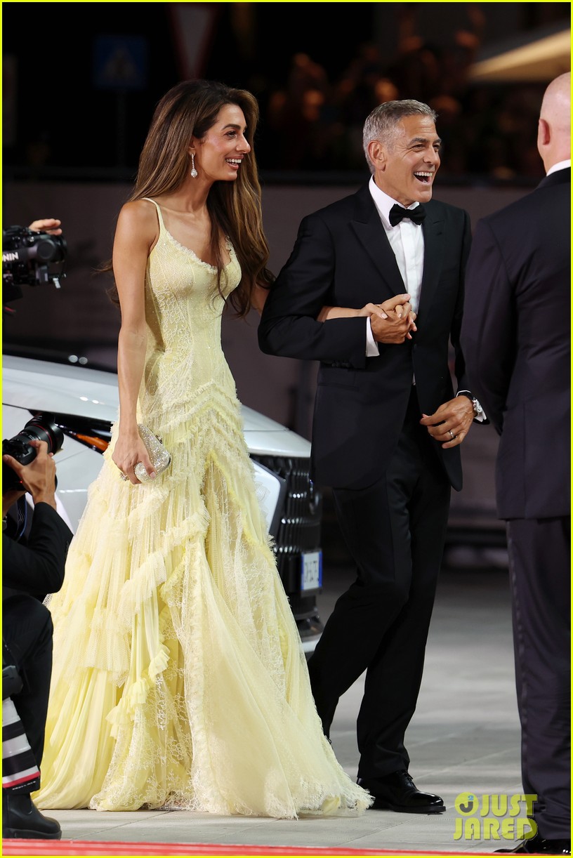 Brad Pitt & Ines De Ramon Make Public Debut at 'Wolfs' Venice Film Festival Premiere With George ...