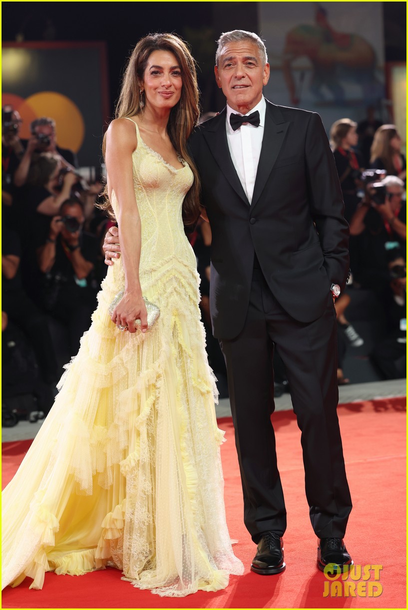 Brad Pitt & Ines De Ramon Make Public Debut at 'Wolfs' Venice Film Festival Premiere With George ...
