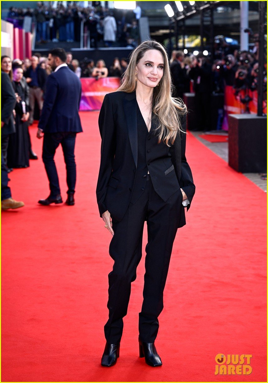 Angelina Jolie Suits Up for London Film Festival Premiere of 'Maria ...