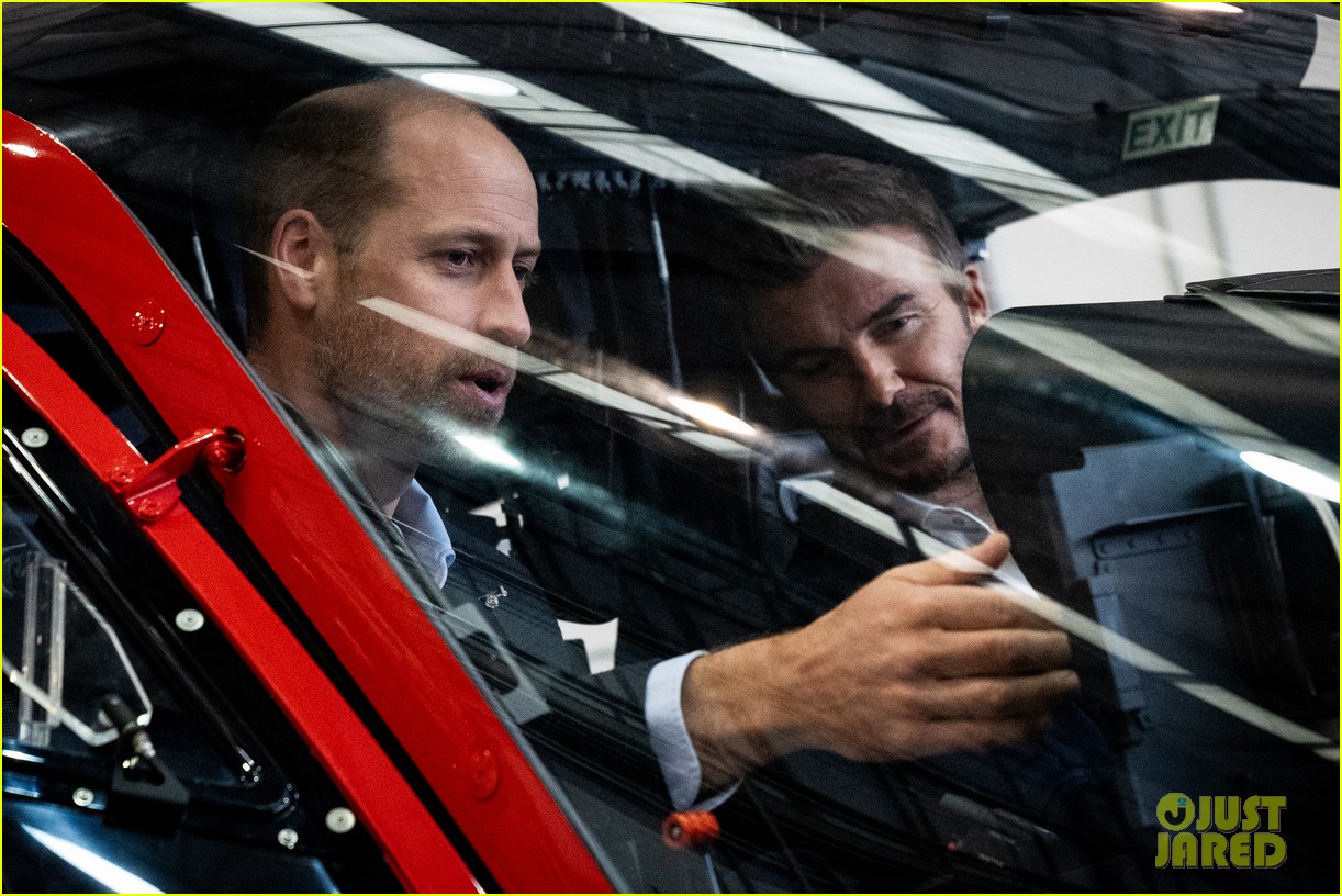 David Beckham Joins Prince William at London's Air Charity Ambulance ...