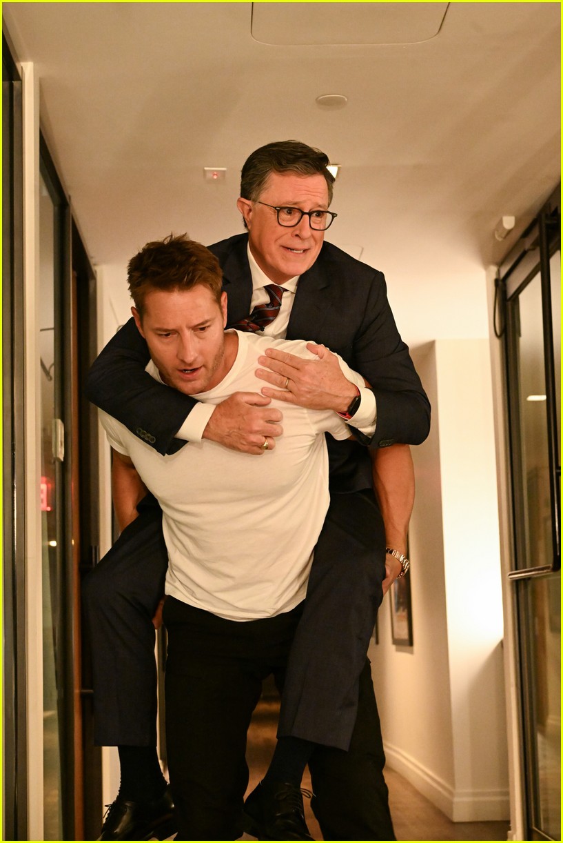 'Tracker' Star Justin Hartley Helps Stephen Colbert Find His Missing ...