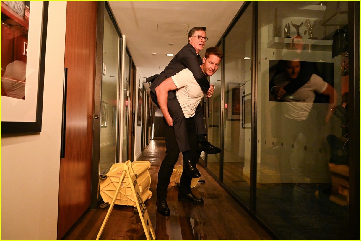 'Tracker' Star Justin Hartley Helps Stephen Colbert Find His Missing ...