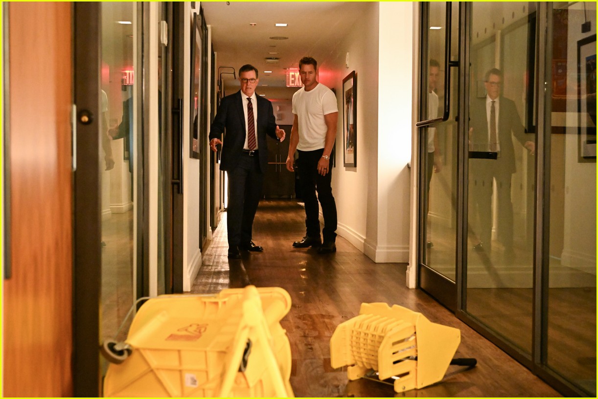 'Tracker' Star Justin Hartley Helps Stephen Colbert Find His Missing ...