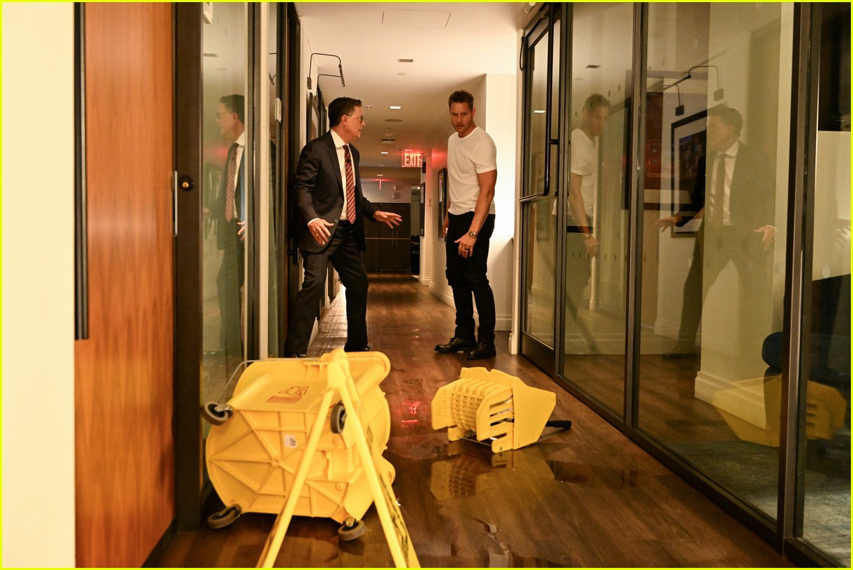 'Tracker' Star Justin Hartley Helps Stephen Colbert Find His Missing ...