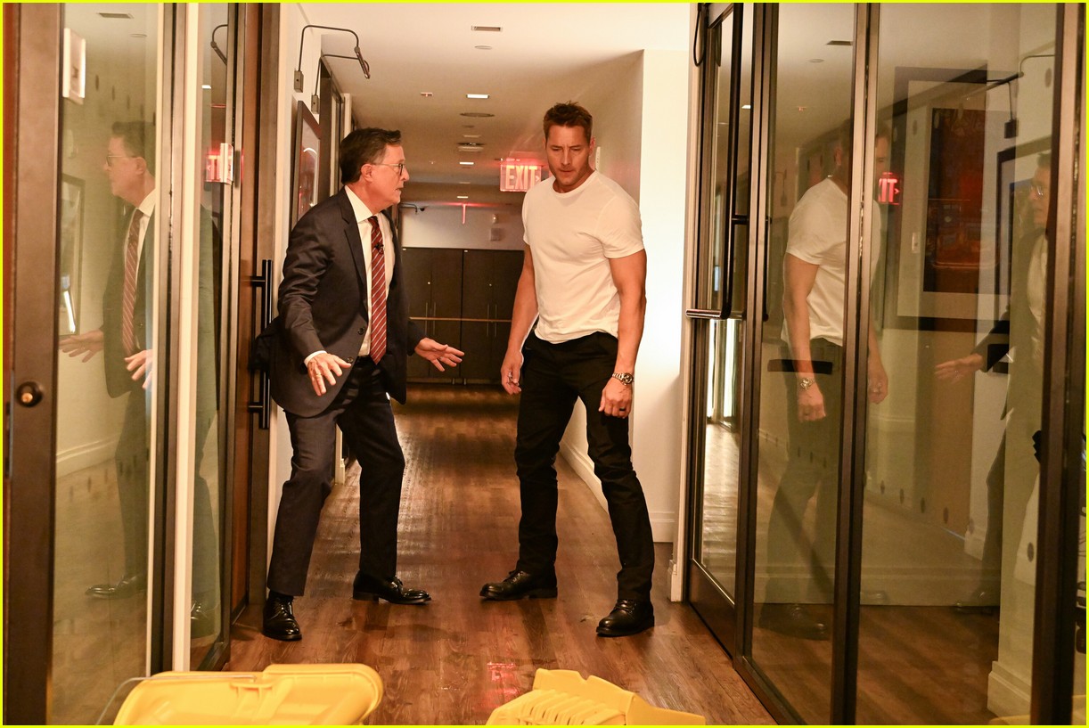 'Tracker' Star Justin Hartley Helps Stephen Colbert Find His Missing ...