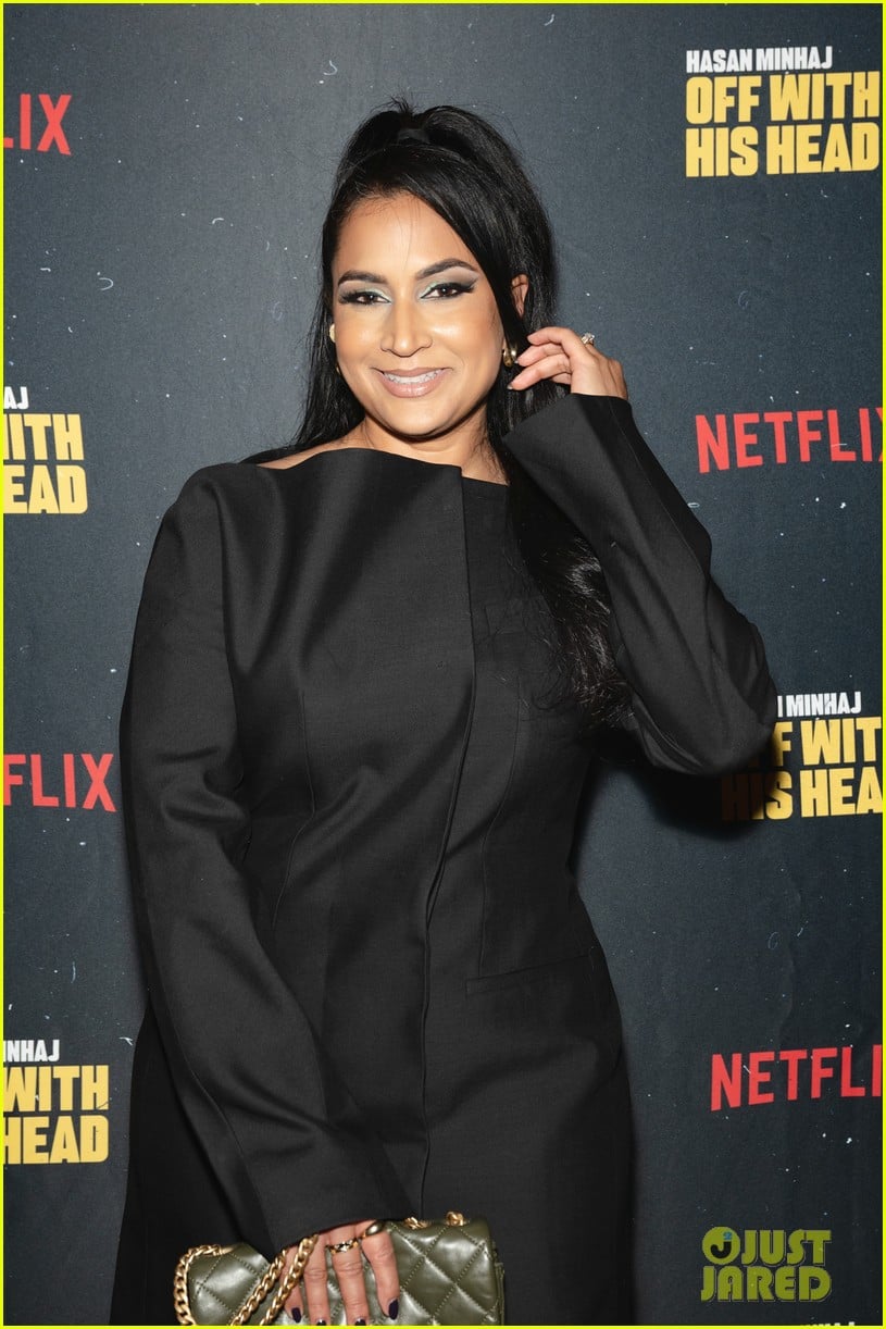Hasan Minhaj Gets Support from Wife Beena Patel at Screening of New 'Off With His Head' Netflix ...