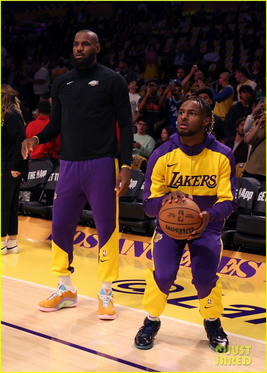 LeBron James & Son Bronny Officially Make NBA History as First Father-Son Duo to Share Court ...