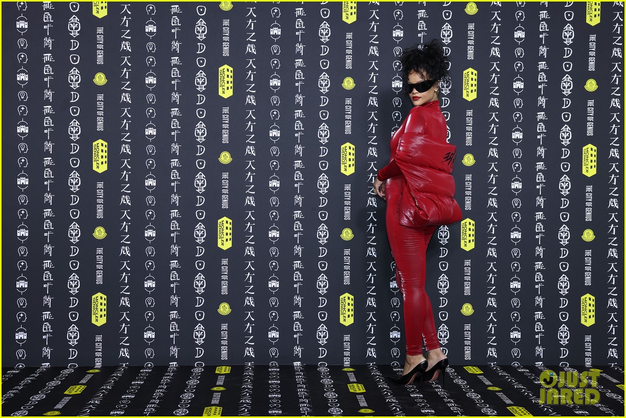 Rihanna Rocks Red Catsuit for Moncler's The City of Genius Event in ...
