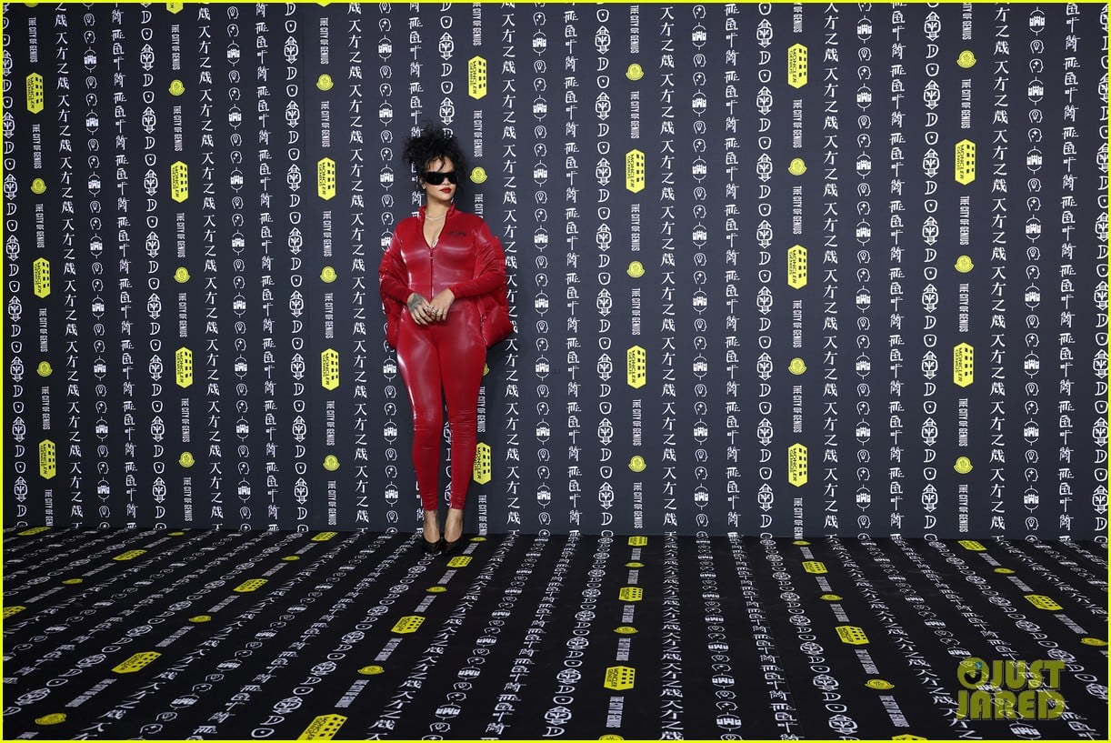 Rihanna Rocks Red Catsuit for Moncler's The City of Genius Event in ...
