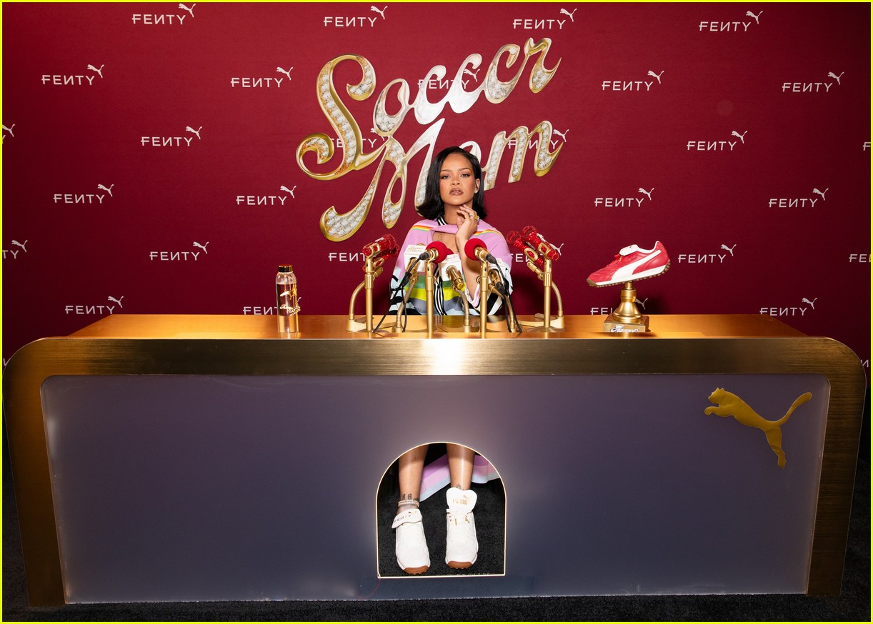 Rihanna Shows Off Her Idea of Soccer Mom Style at Fenty x Puma Press ...