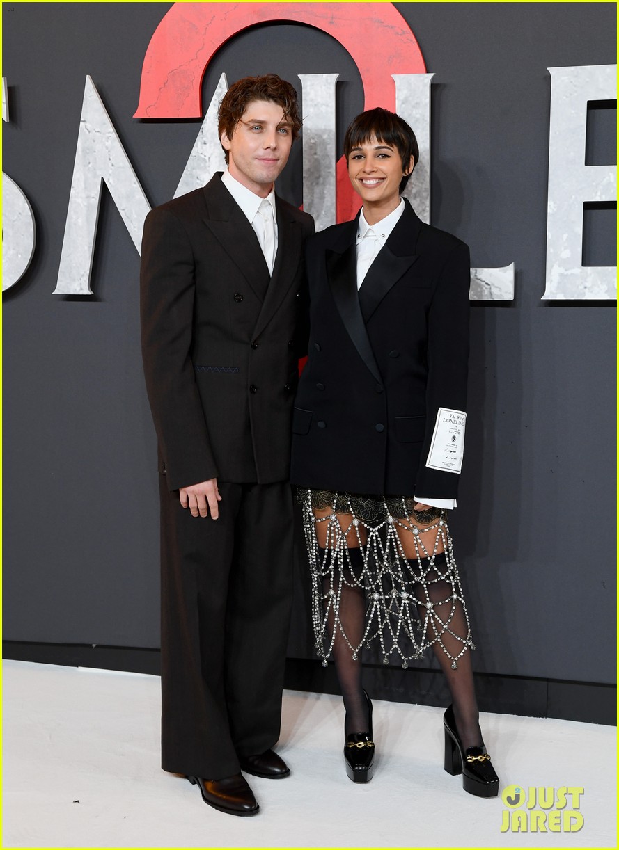 Lukas Gage Helps Naomi Scott Fix Her Dress on 'Smile 2' Red Carpet in ...