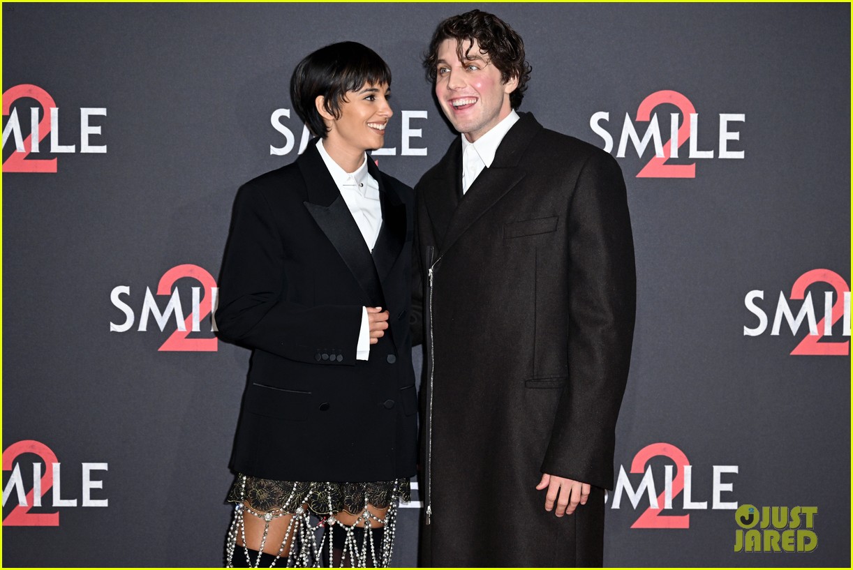 Lukas Gage Helps Naomi Scott Fix Her Dress on 'Smile 2' Red Carpet in ...