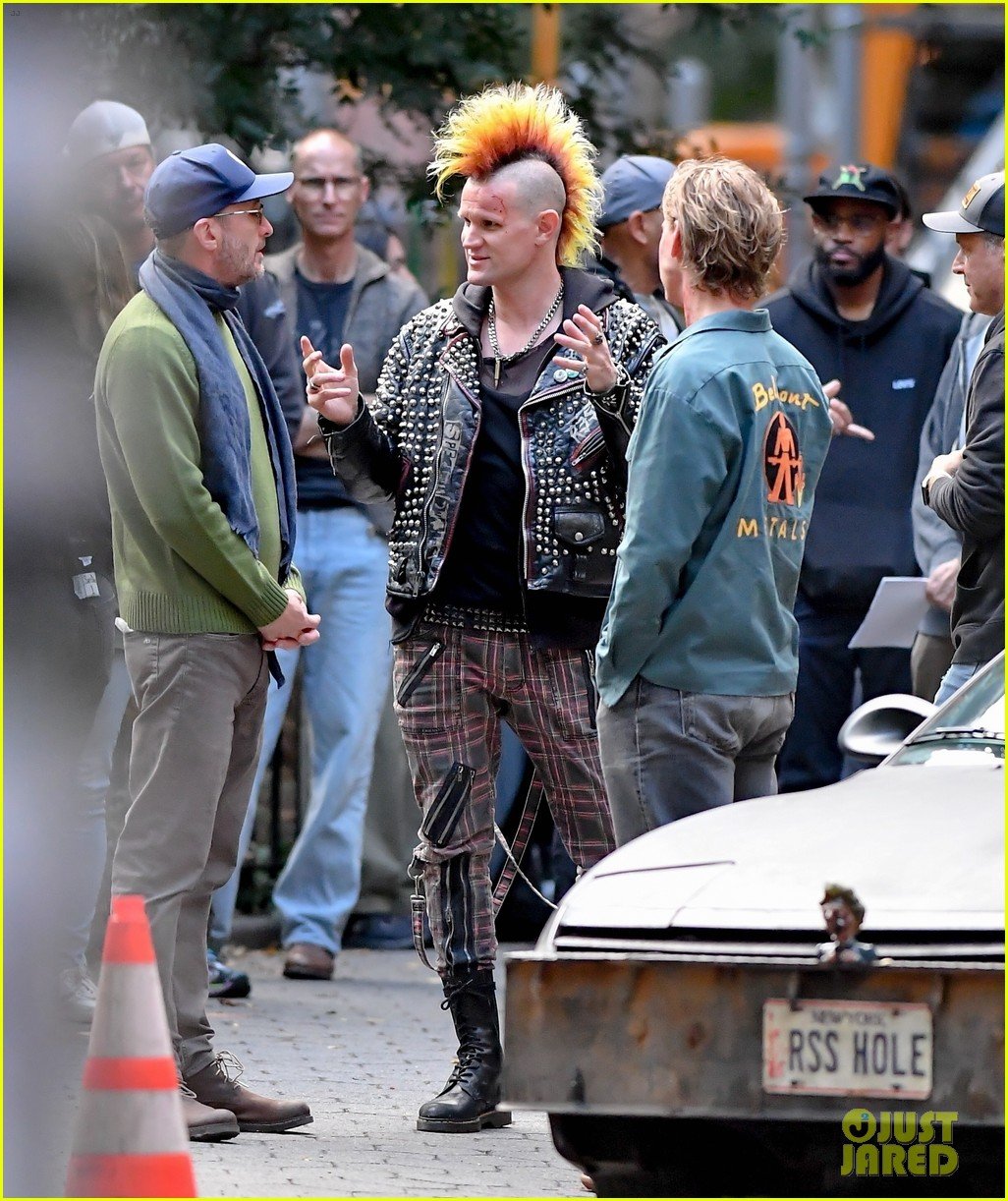 Matt Smith Goes Full Punk Rock with Multicolor Mohawk for 'Caught ...