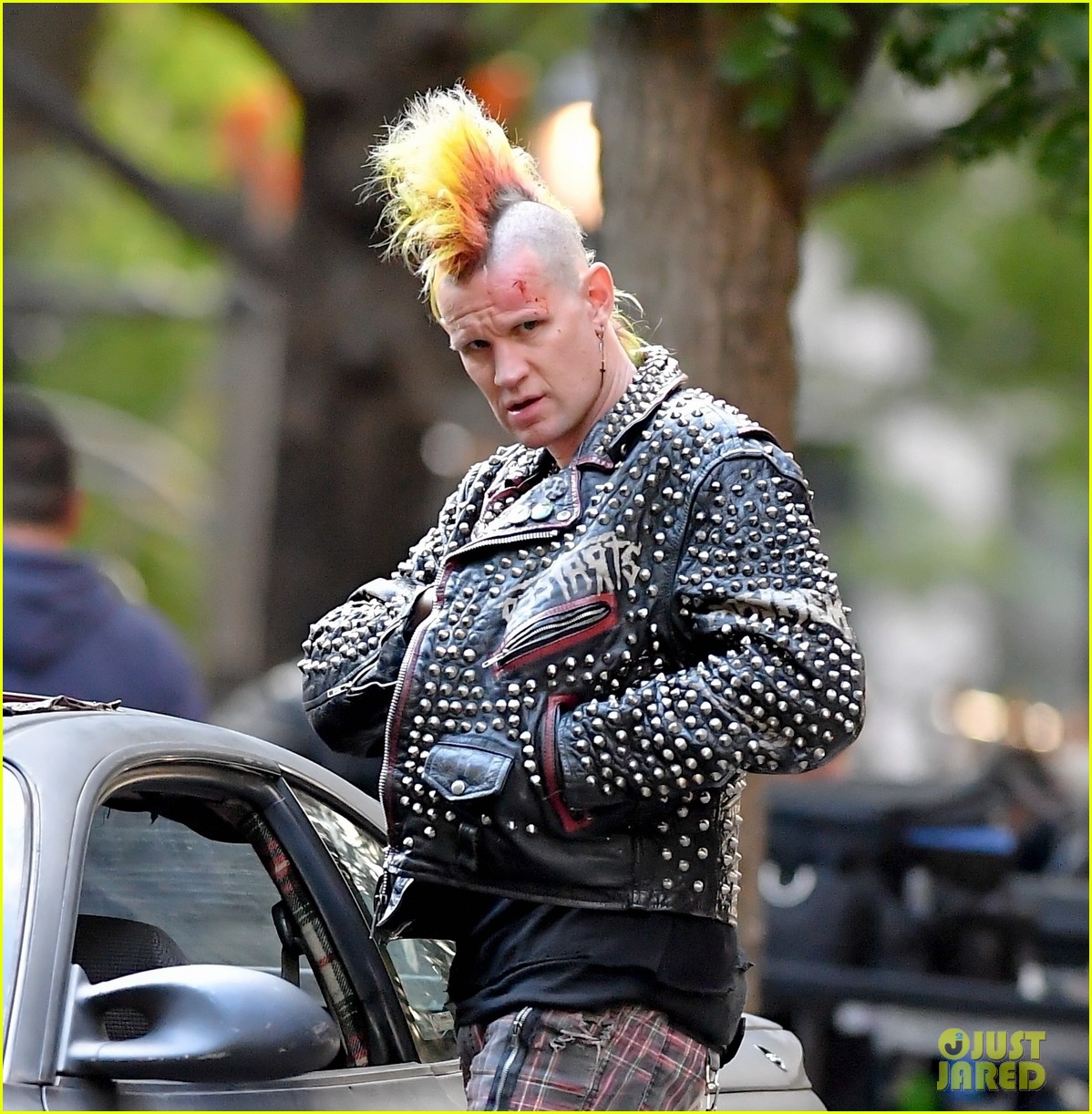 Matt Smith Goes Full Punk Rock with Multicolor Mohawk for 'Caught ...