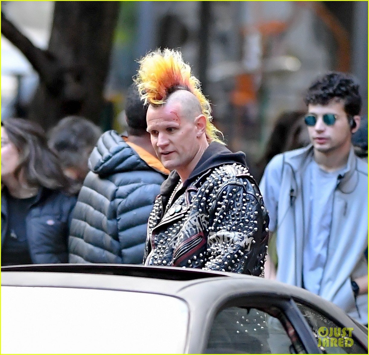Matt Smith Goes Full Punk Rock with Multicolor Mohawk for 'Caught ...