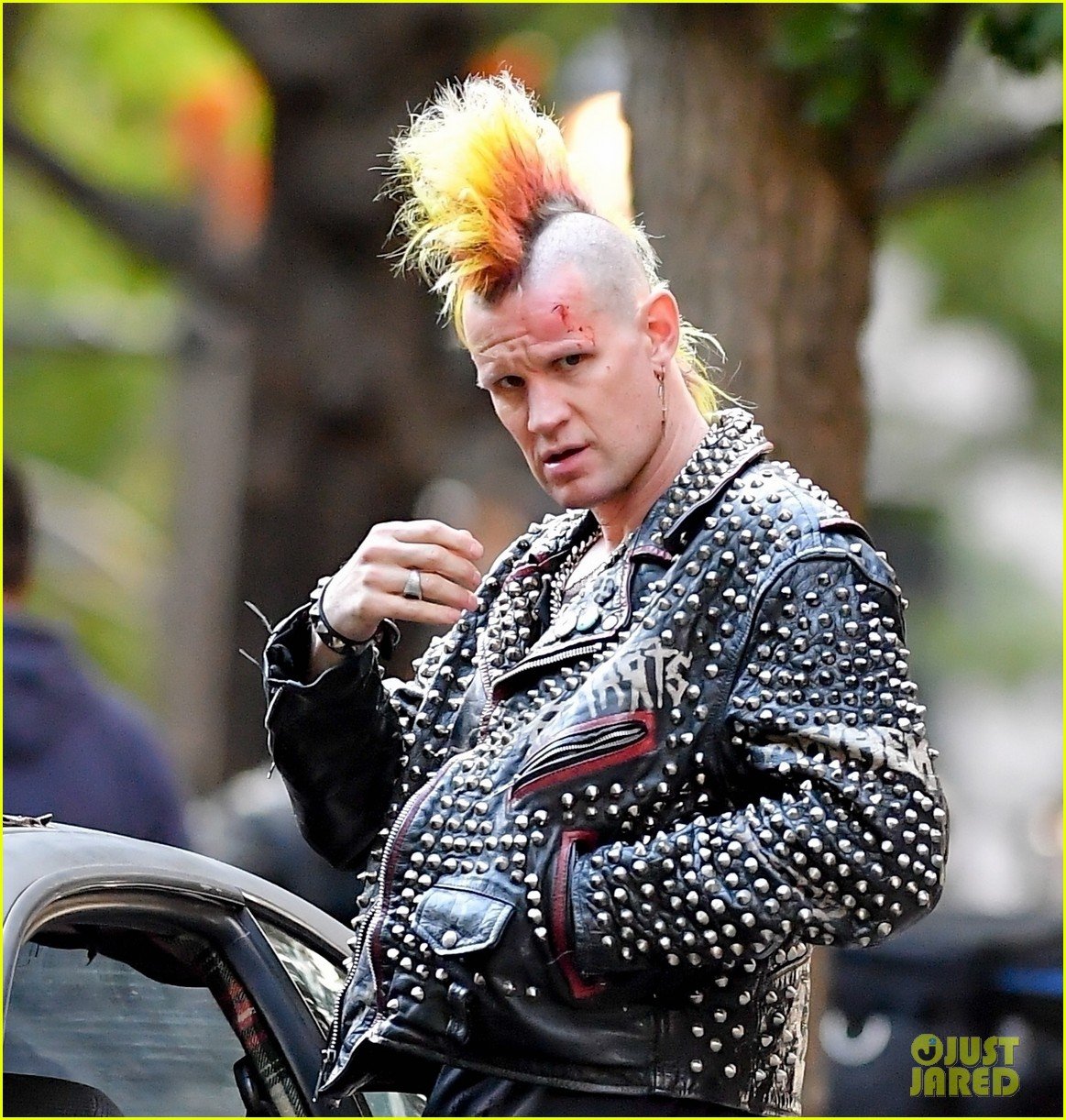 Matt Smith Goes Full Punk Rock with Multicolor Mohawk for 'Caught ...