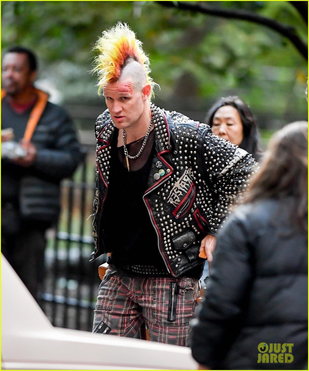 Matt Smith Goes Full Punk Rock with Multicolor Mohawk for 'Caught ...