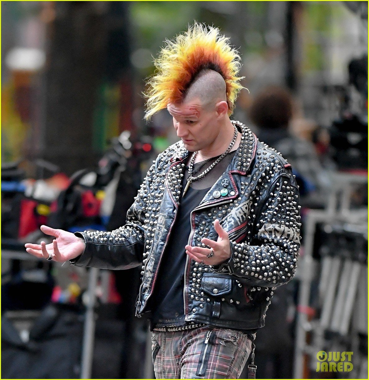 Matt Smith Goes Full Punk Rock with Multicolor Mohawk for 'Caught ...