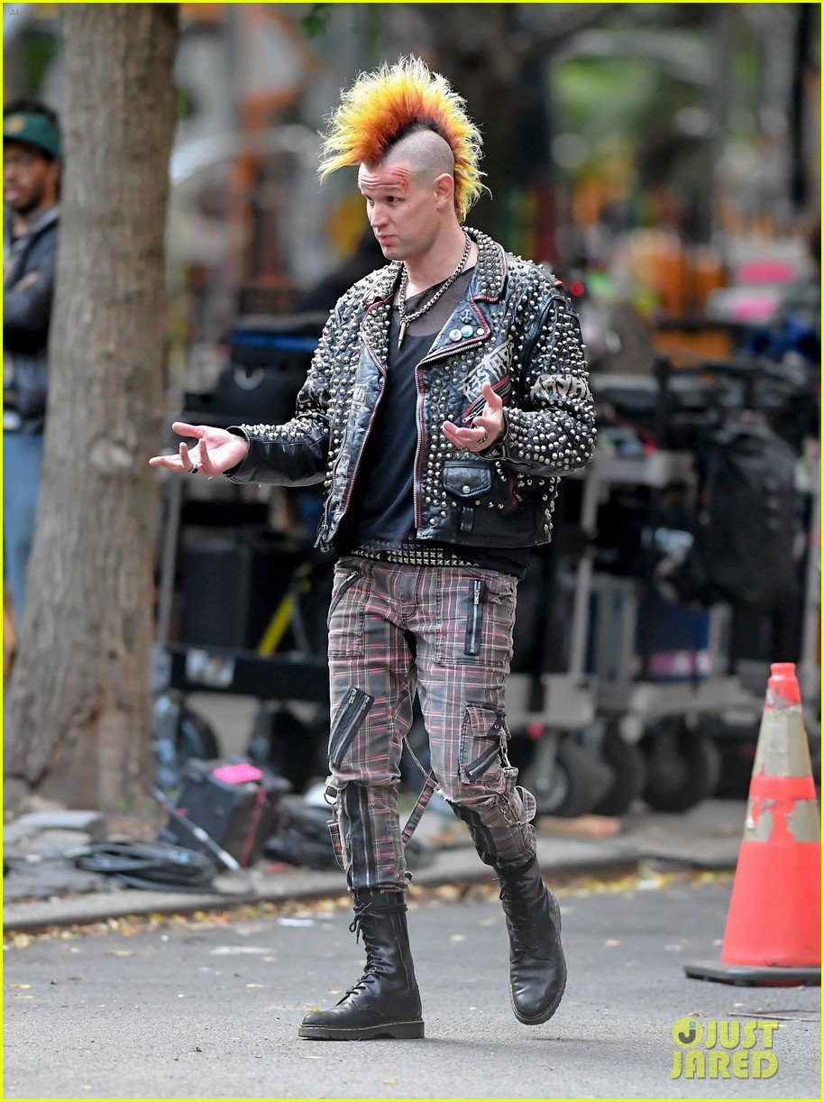 Matt Smith Goes Full Punk Rock with Multicolor Mohawk for 'Caught ...