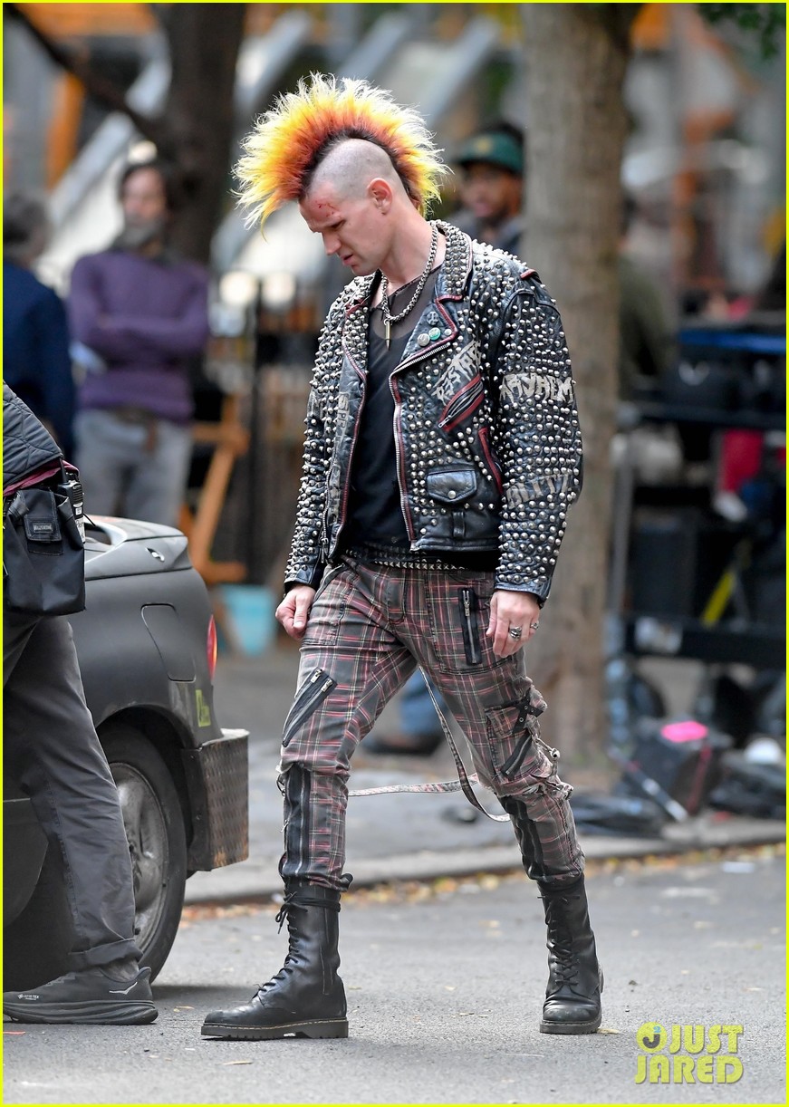 Matt Smith Goes Full Punk Rock with Multicolor Mohawk for 'Caught ...