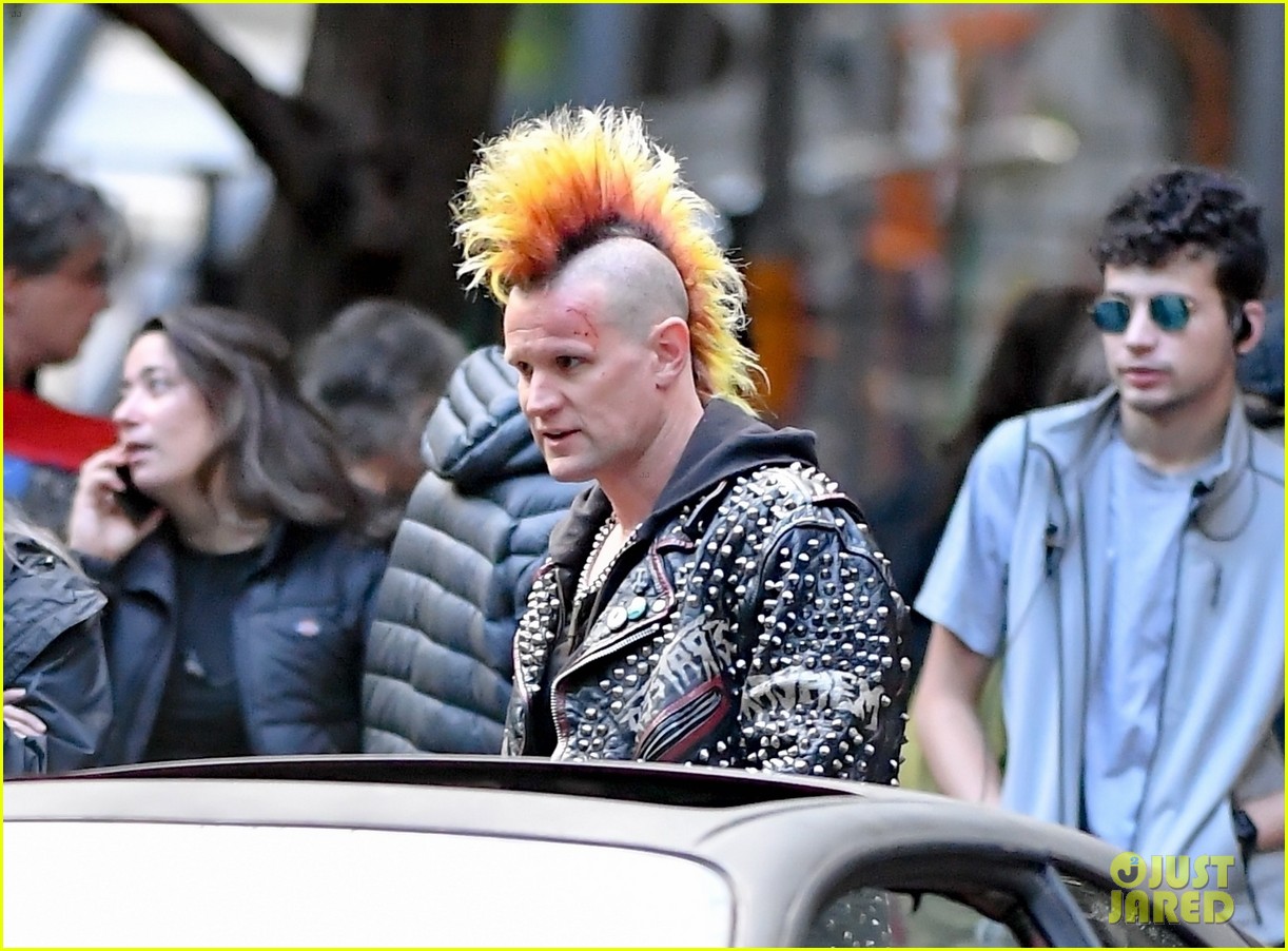 Matt Smith Goes Full Punk Rock with Multicolor Mohawk for 'Caught ...