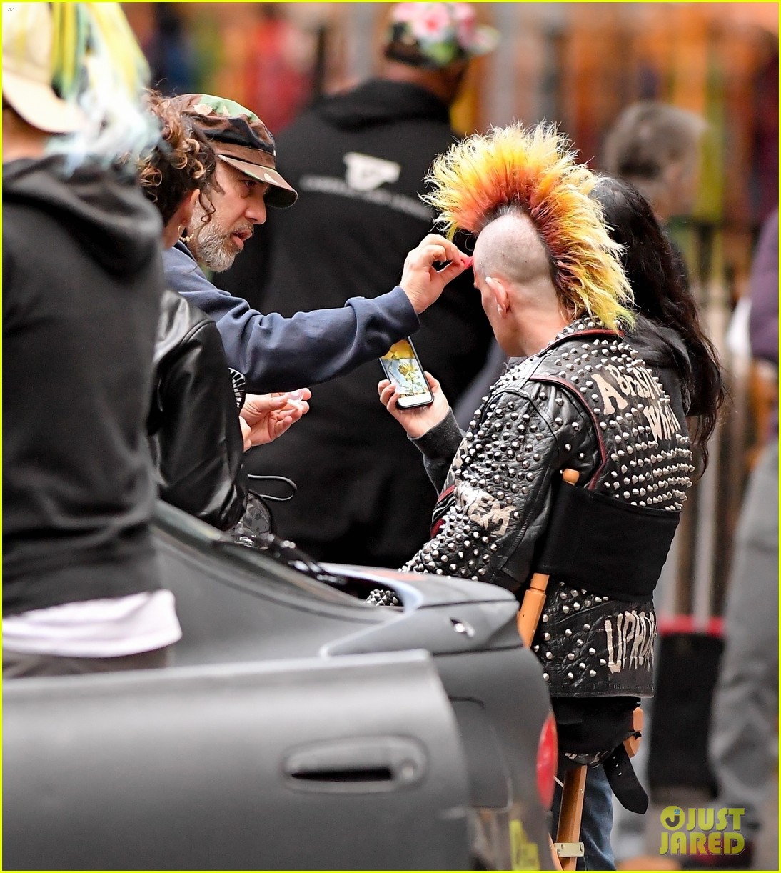 Matt Smith Goes Full Punk Rock with Multicolor Mohawk for 'Caught ...
