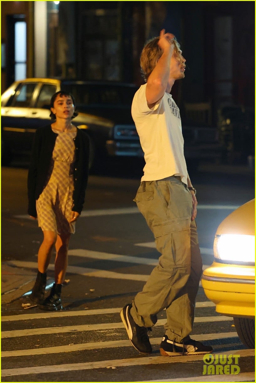 Austin Butler & Zoe Kravitz Film Late-Night Scenes for New Movie ...