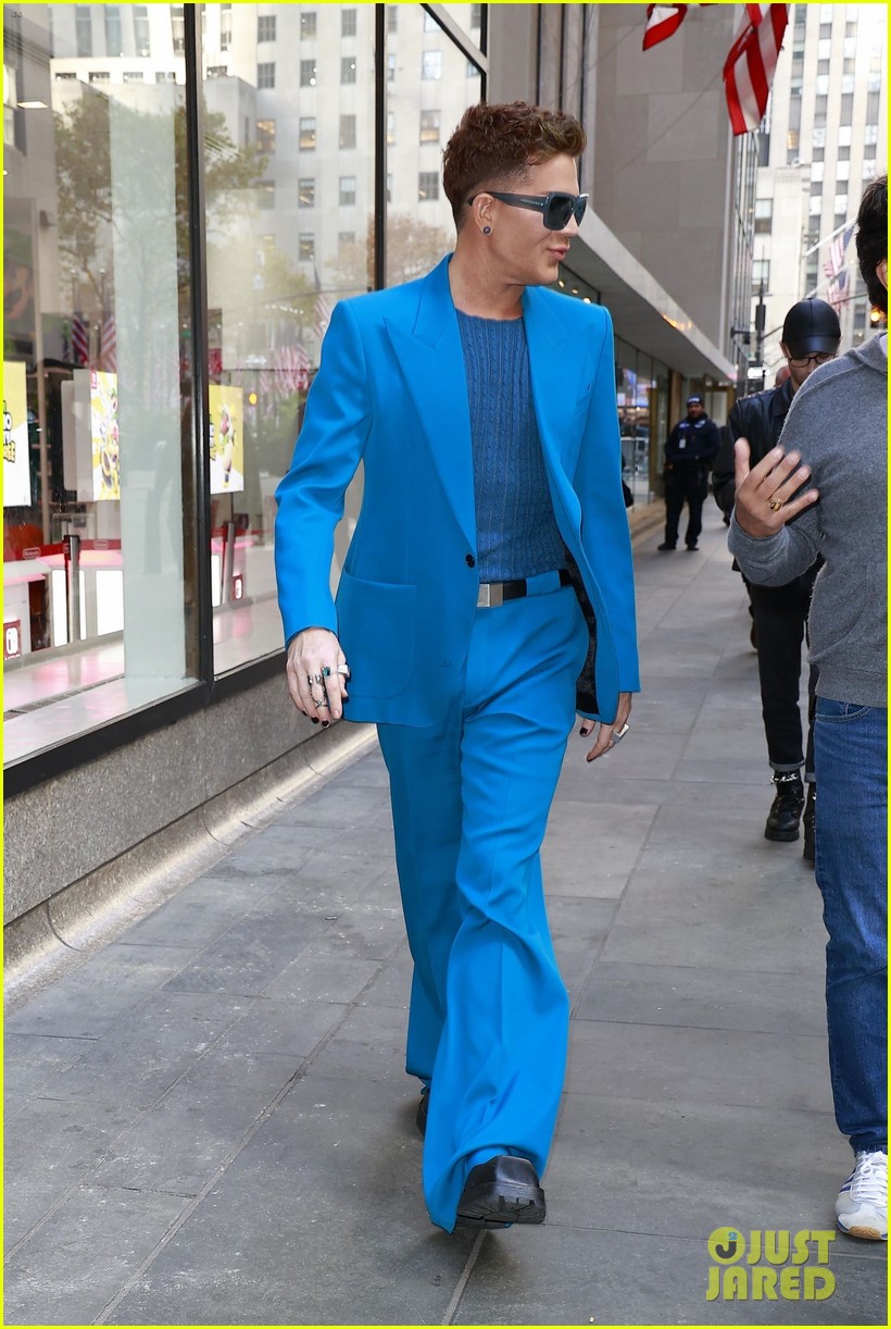 Adam Lambert Shows Off Slim Figure in Blue Suit After Recent 60 Pound ...