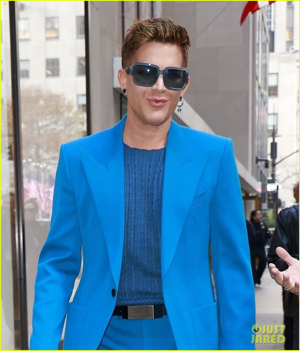 Adam Lambert Shows Off Slim Figure in Blue Suit After Recent 60 Pound ...