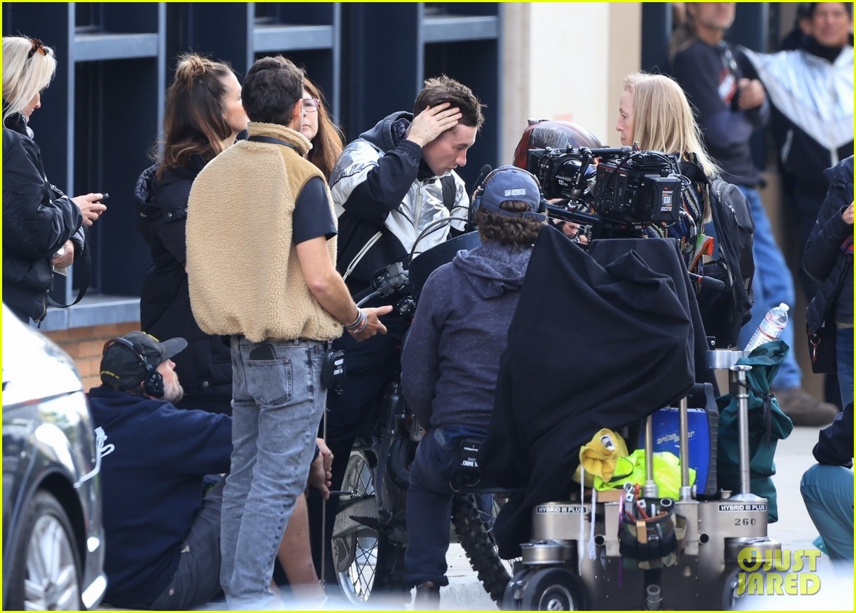 Barry Keoghan Spotted on Motorcycle While Filming 'Crime 101' Scene ...
