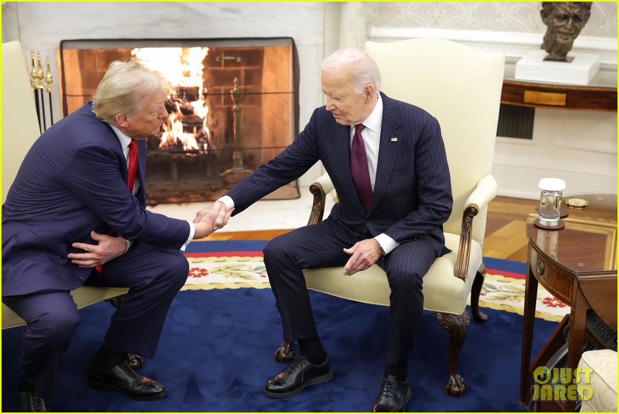 Joe Biden & Donald Trump Meet Up Post-Election, Shake Hands & Exchange ...