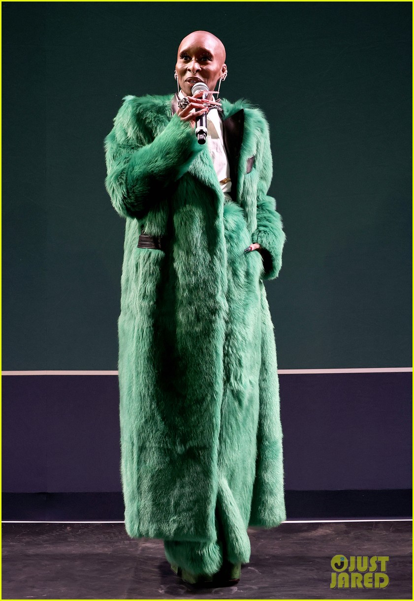 Cynthia Erivo Wears Emerald City Cardigan from Roots x 'Wicked ...