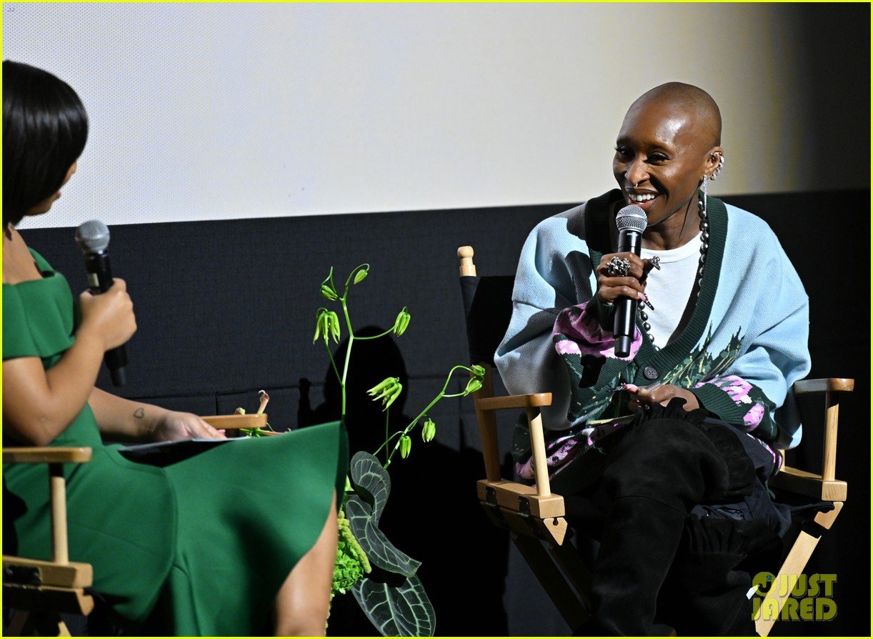 Cynthia Erivo Wears Emerald City Cardigan from Roots x 'Wicked ...