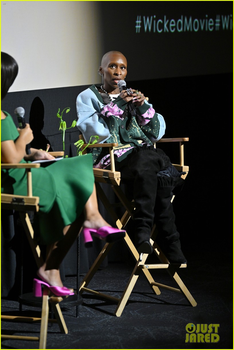 Cynthia Erivo Wears Emerald City Cardigan from Roots x 'Wicked ...