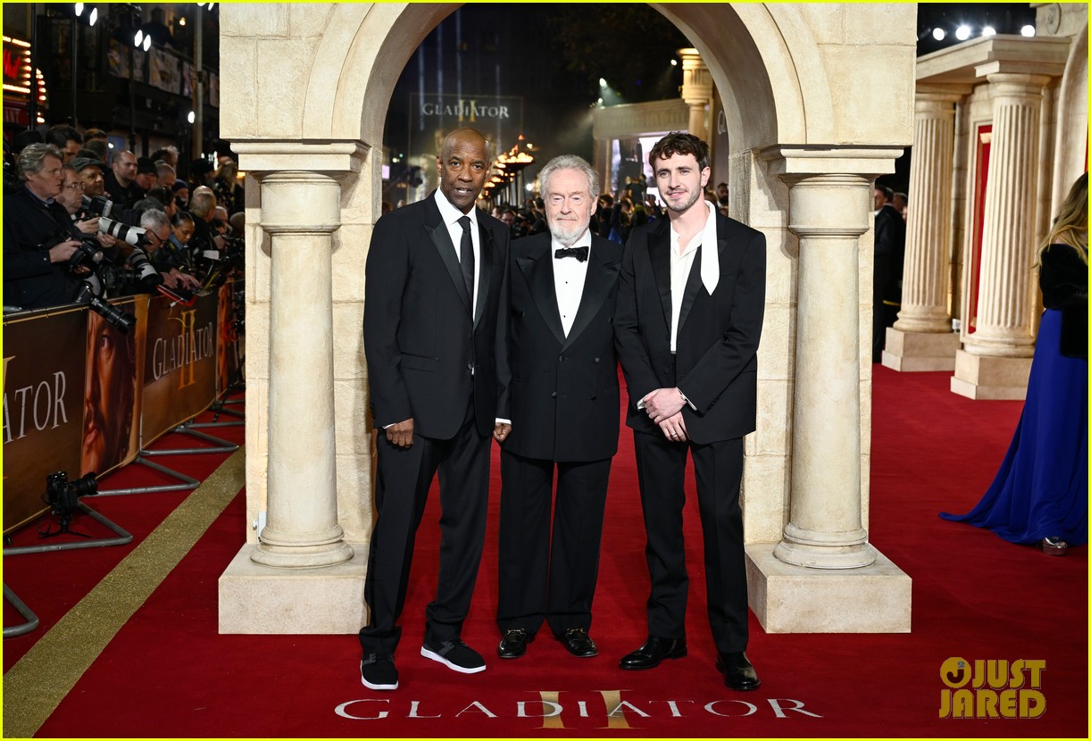 Paul Mescal, Denzel Washington, & 'Gladiator 2' Cast Meet King Charles ...