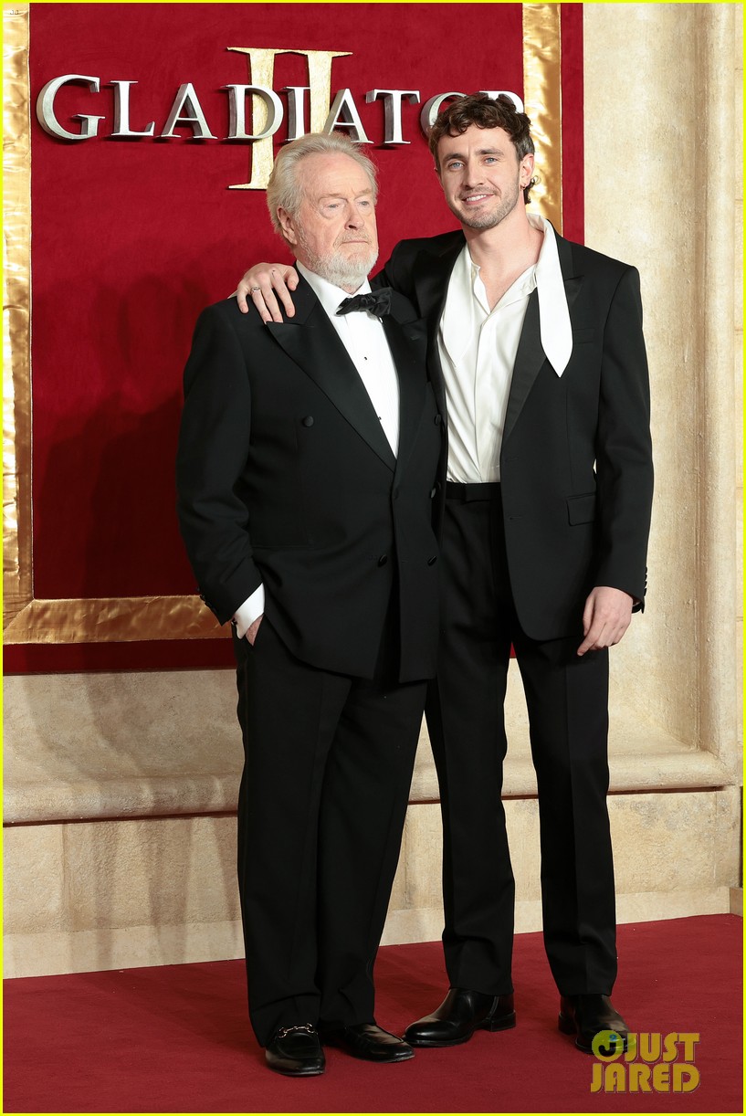 Paul Mescal, Denzel Washington, & 'Gladiator 2' Cast Meet King Charles ...