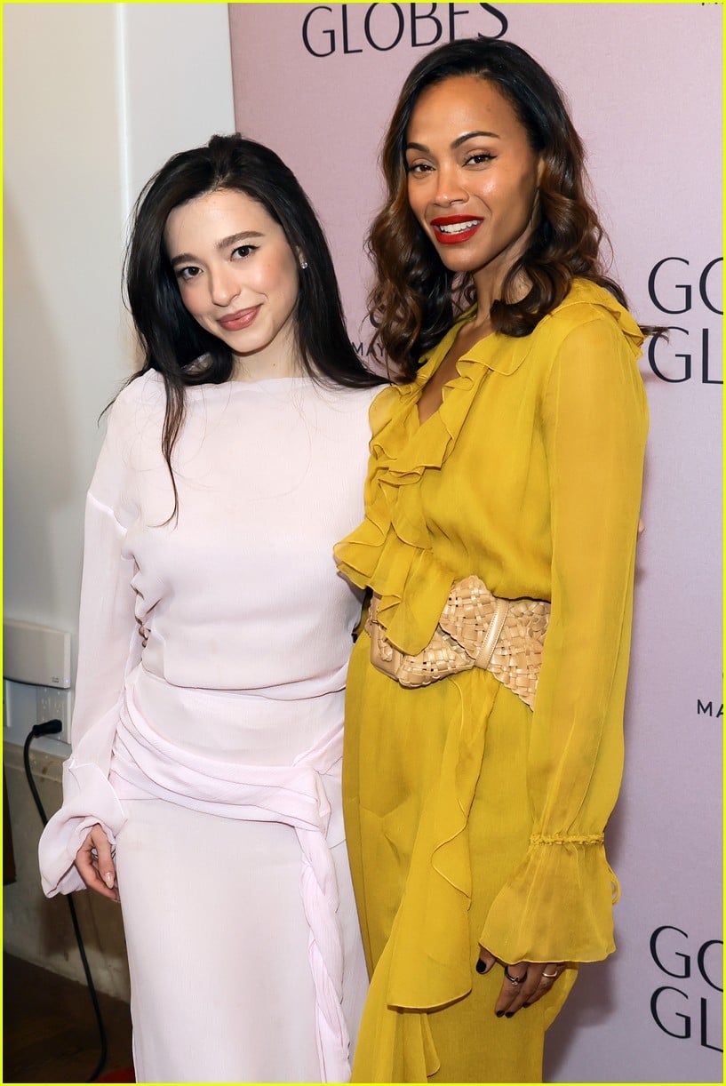 Watch Ariana Grande & Zoe Saldana Meet at Golden Globes Events After ...