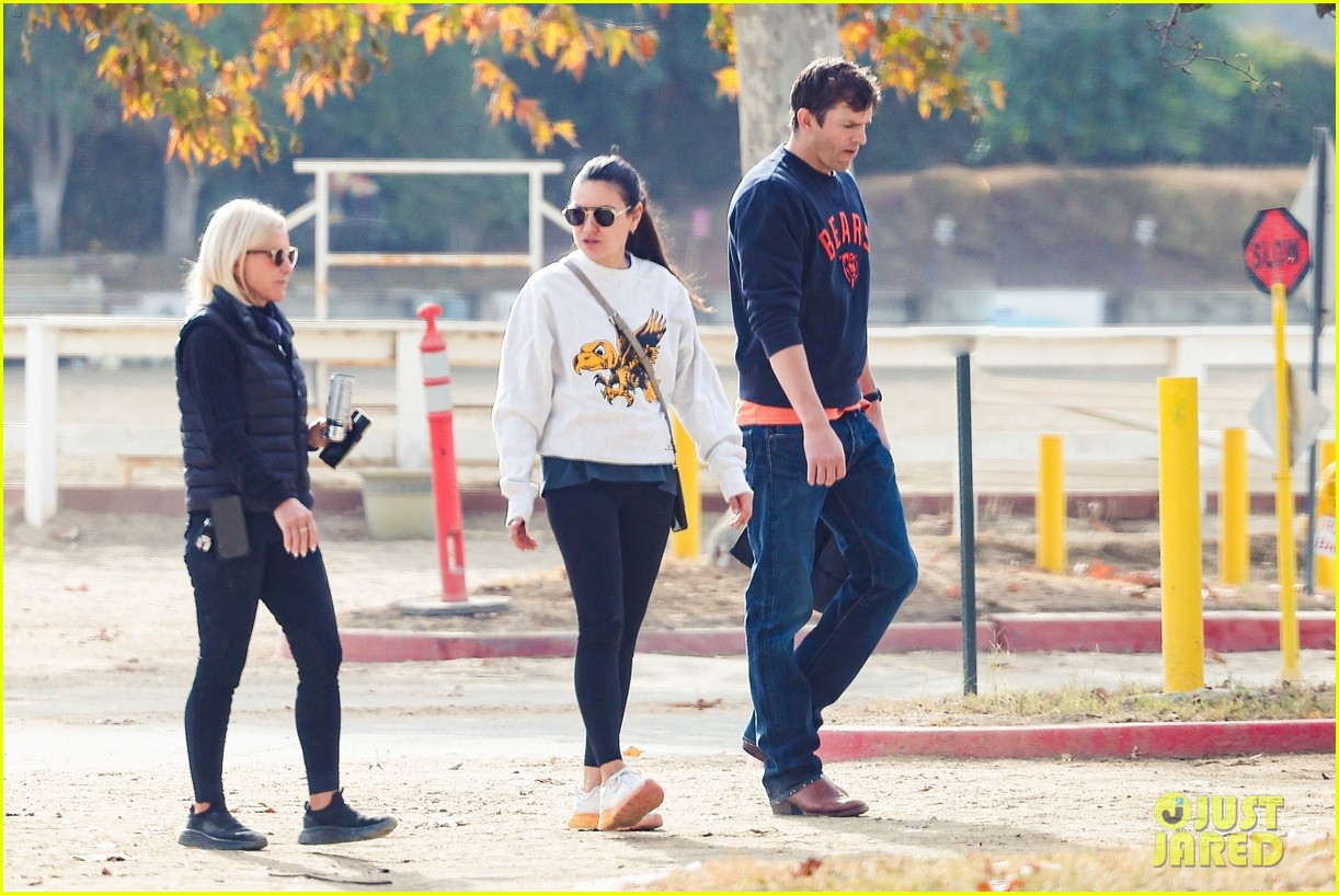 Mila Kunis & Ashton Kutcher Meet Up with Friend for Hike in L.A.: Photo ...