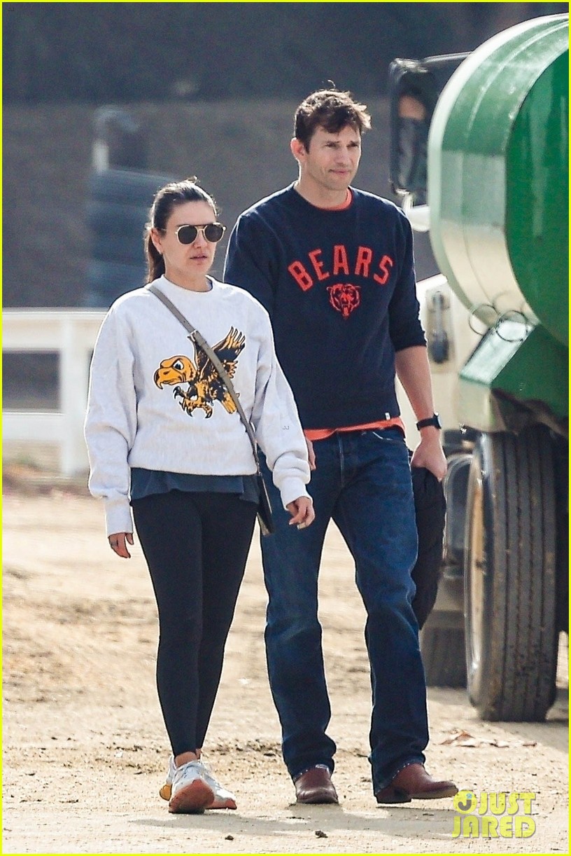 Mila Kunis & Ashton Kutcher Meet Up with Friend for Hike in L.A.: Photo ...