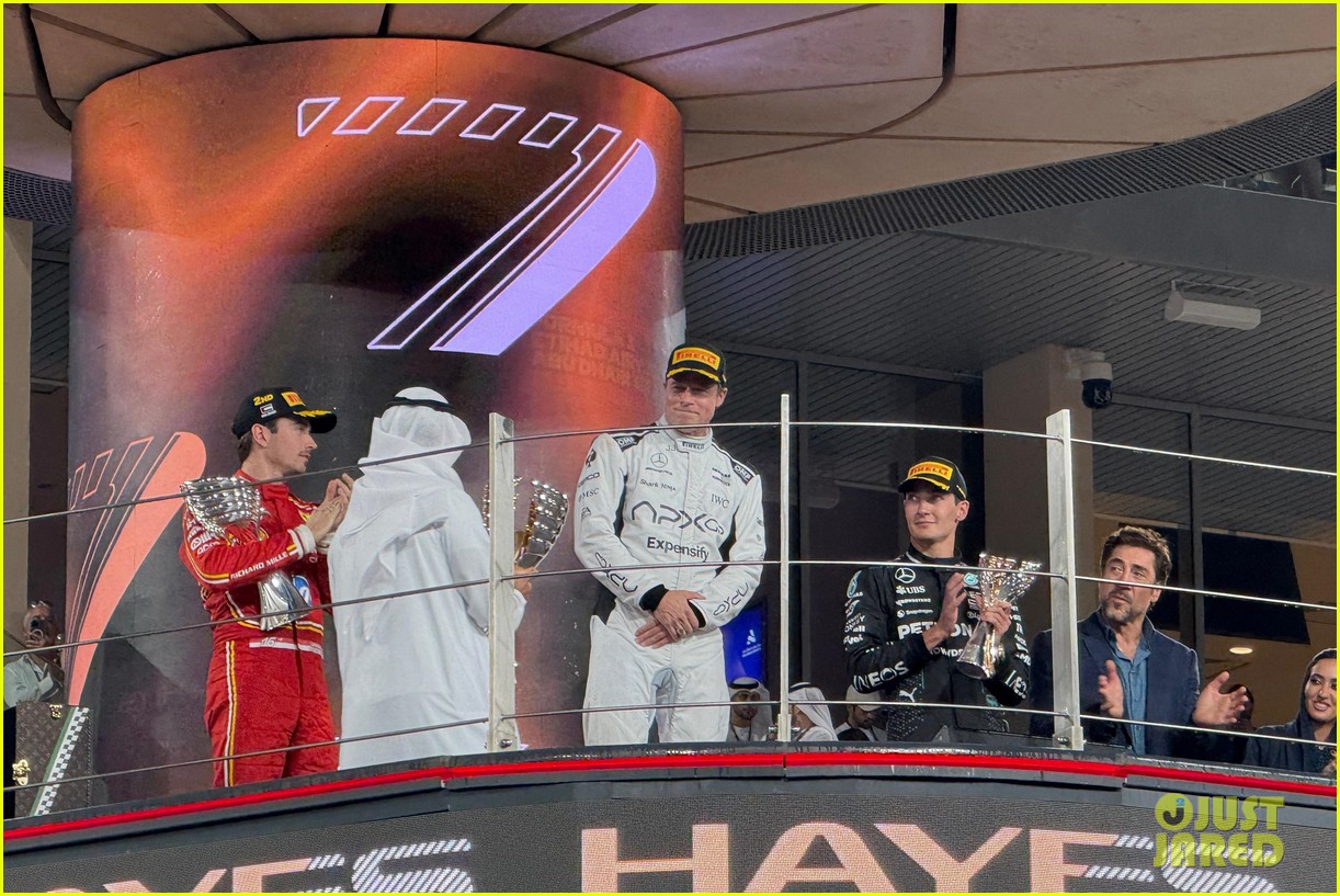 Brad Pitt & Javier Bardem Film 'F1' Movie Scenes With Charles Leclerc ...