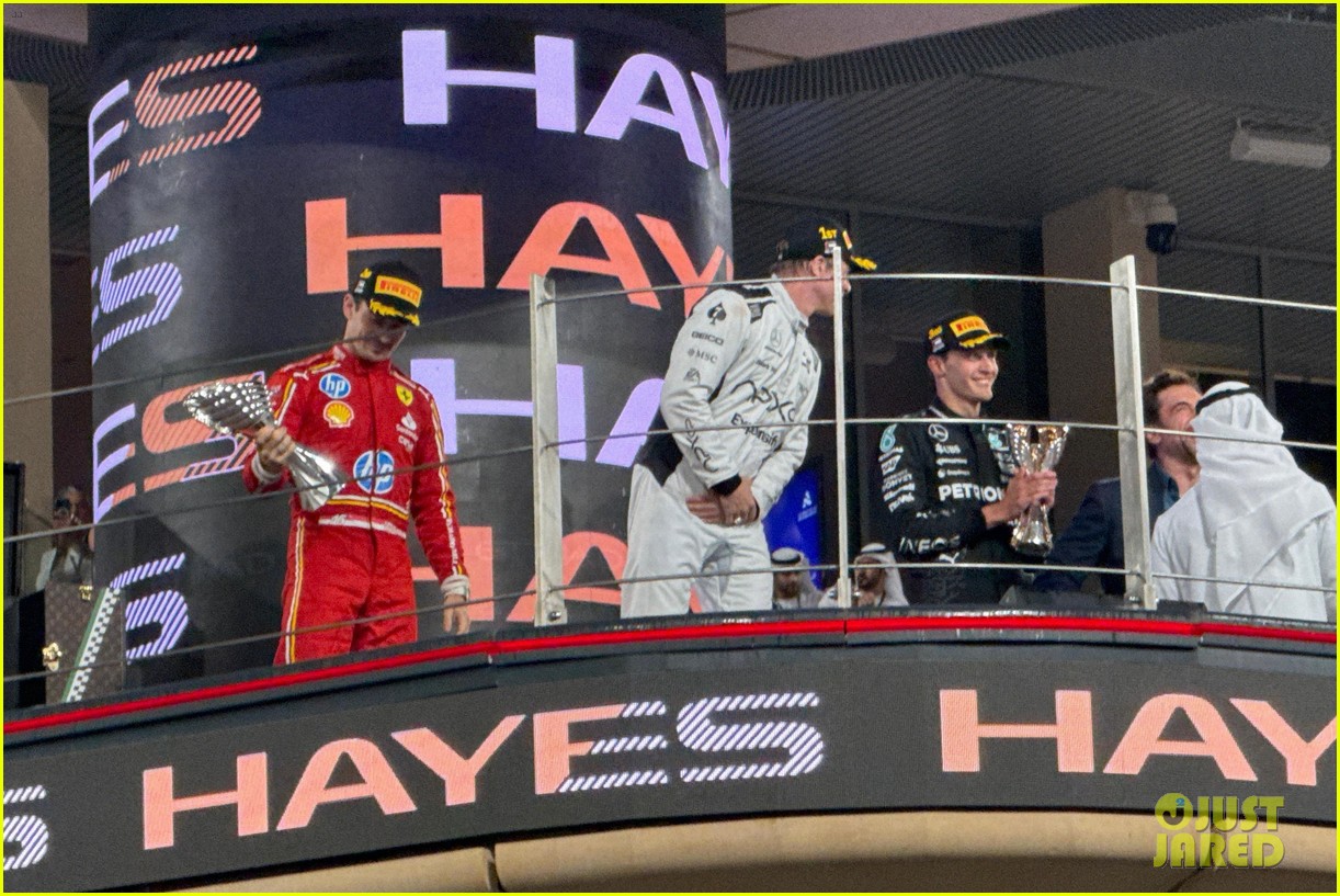 Brad Pitt & Javier Bardem Film 'F1' Movie Scenes With Charles Leclerc & George Russell at Abu ...