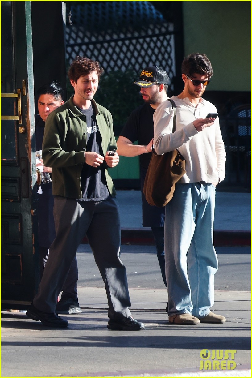 Logan Lerman Meets Up with 'We Were the Lucky Ones' Co-Star Amit Rahav for Lunch in Los Feliz ...