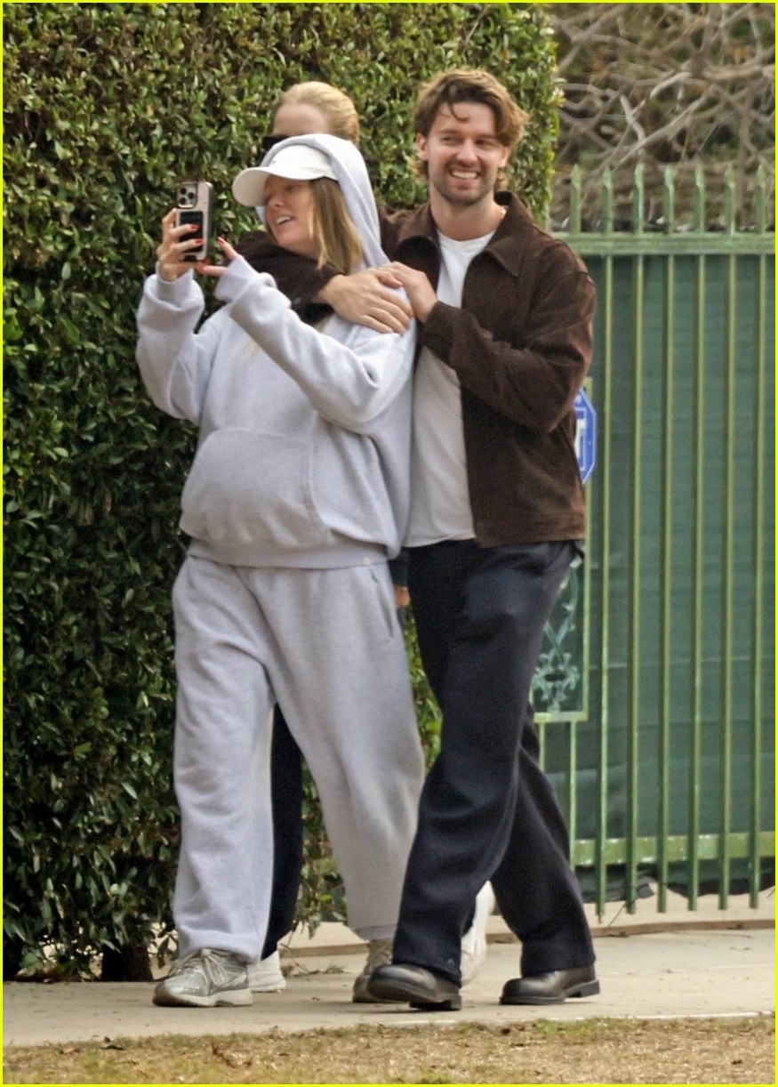 Patrick Schwarzenegger & Fiancee Abby Champion Put on Cute PDA During ...