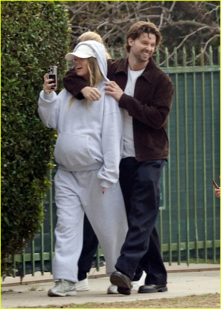 Patrick Schwarzenegger & Fiancee Abby Champion Put on Cute PDA During Park Outing, One Year ...